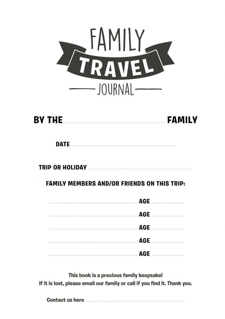 Title Page - Family Travel Journal